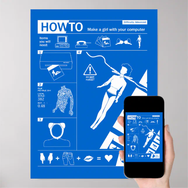 How To: Make a woman with your computer Poster | Zazzle