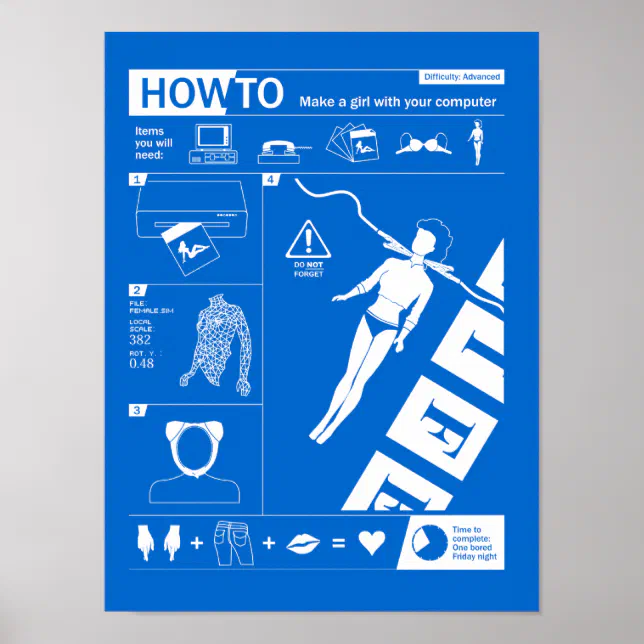 How To: Make a woman with your computer Poster | Zazzle