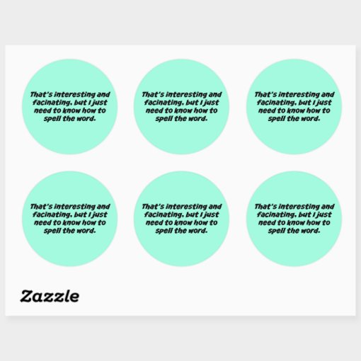 How to Spell the Word Court Reporting Quote Classic Round Sticker | Zazzle