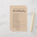 How Well Do You Know The Birthday Boy Game | Zazzle