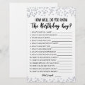 How well do you know the Birthday boy game | Zazzle