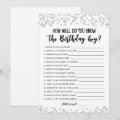 How well do you know the Birthday boy Game Card | Zazzle