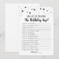 How well do you know the Birthday Boy Game Card | Zazzle