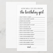 How Well Do You Know The Birthday Girl Game | Zazzle
