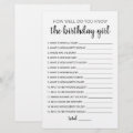 How Well Do You Know The Birthday Girl Game | Zazzle