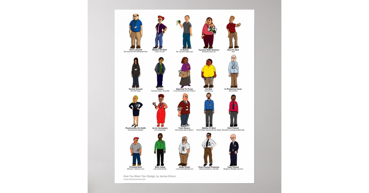 How You Wear Your Badge Poster | Zazzle