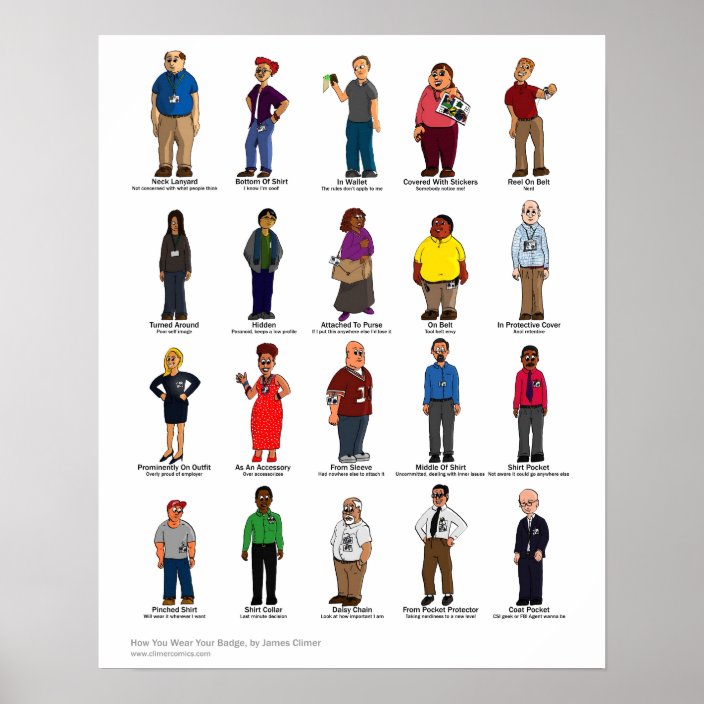 How You Wear Your Badge Poster | Zazzle.com