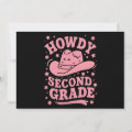 Howdy 2nd Grade Cowboy Cowgirl Back To School Invitation | Zazzle