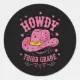 Howdy 3rd Grade Cowboy Cowgirl Back To School Classic Round Sticker ...