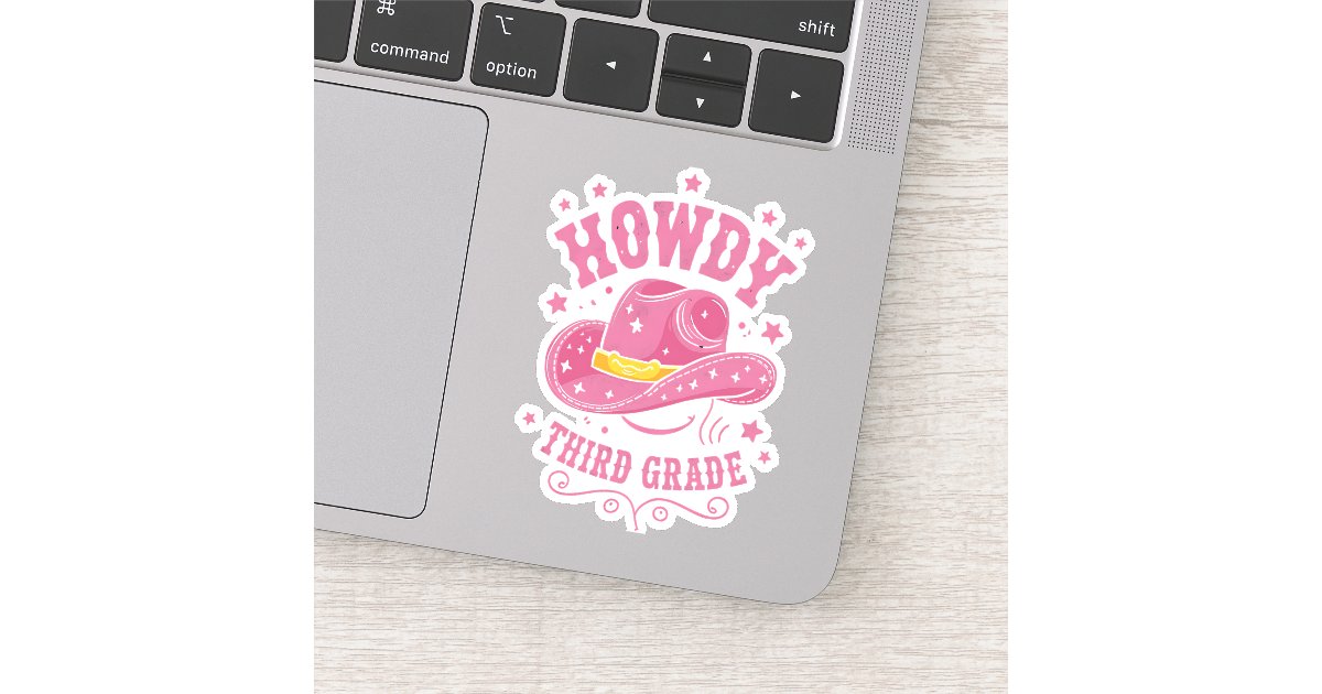 Howdy 3rd Grade Cowboy Cowgirl Back To School Sticker | Zazzle