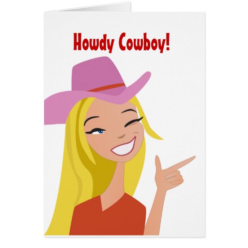 Howdy Cowboy Greeting Card | Zazzle