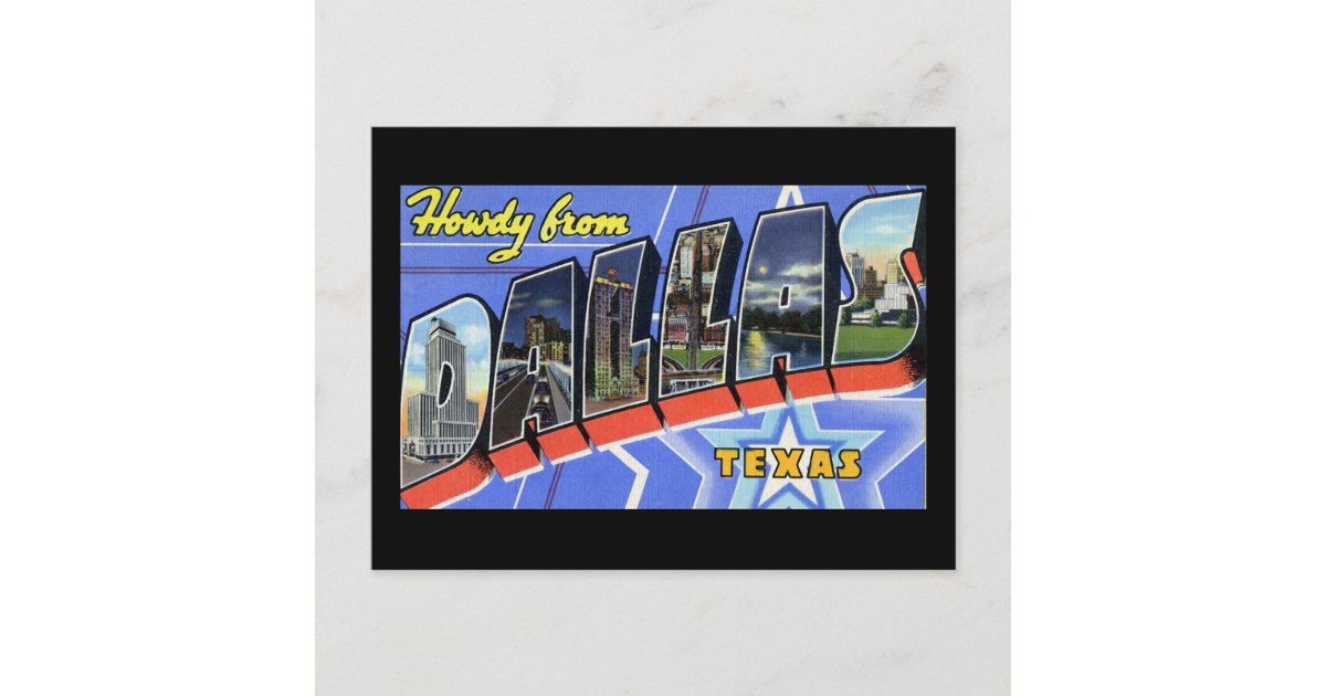 Howdy from Dallas Texas Postcard | Zazzle