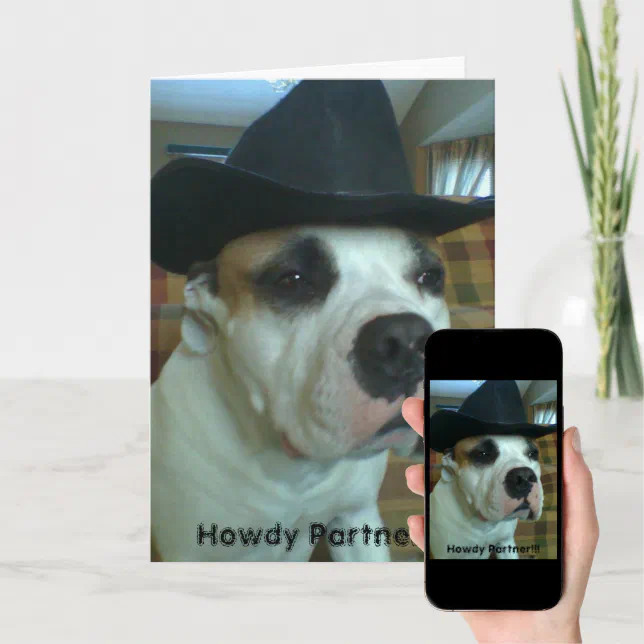 Howdy partner greeting card | Zazzle