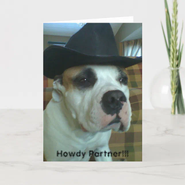 Howdy partner greeting card | Zazzle