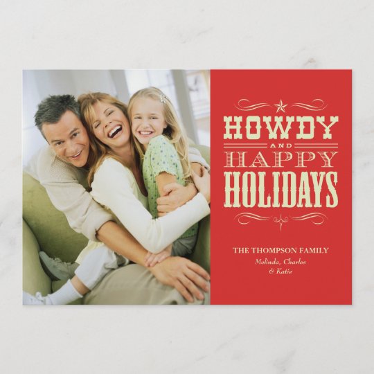 Howdy Western Christmas Cards | Zazzle.com