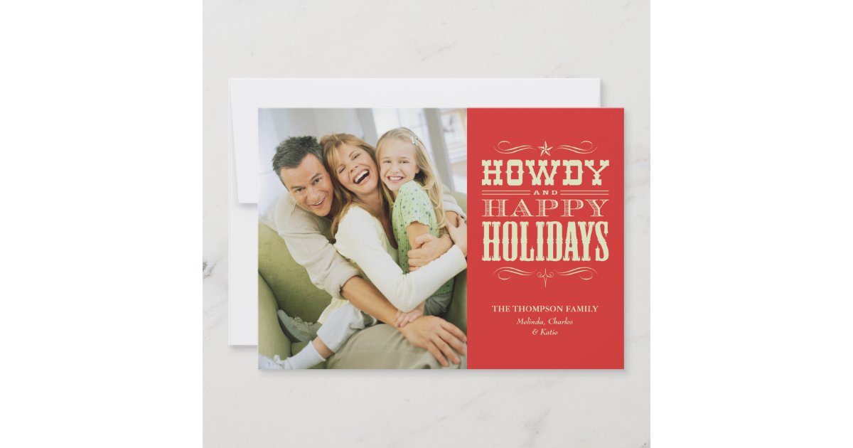 Howdy Western Christmas Cards | Zazzle