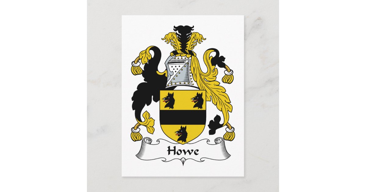 Howe Family Crest Postcard | Zazzle