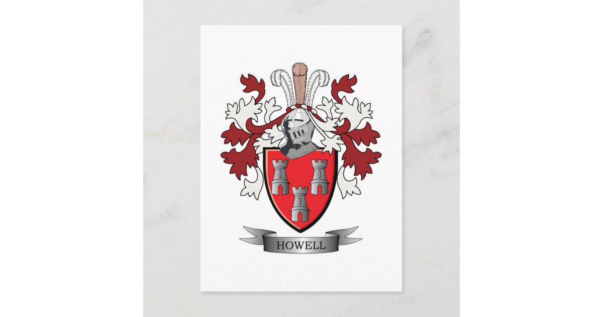 Howell Family Crest Coat of Arms Postcard | Zazzle