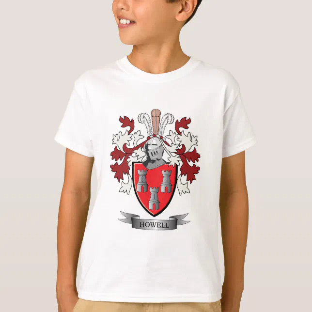 Howell Family Crest Coat of Arms T-Shirt | Zazzle