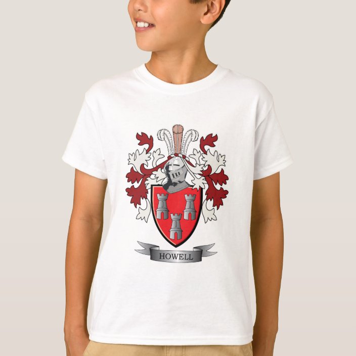 Howell Family Crest Coat of Arms T-Shirt | Zazzle