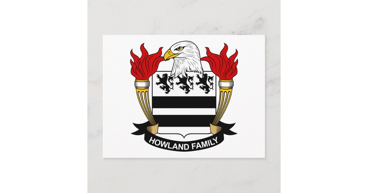 Howland Family Crest Postcard | Zazzle
