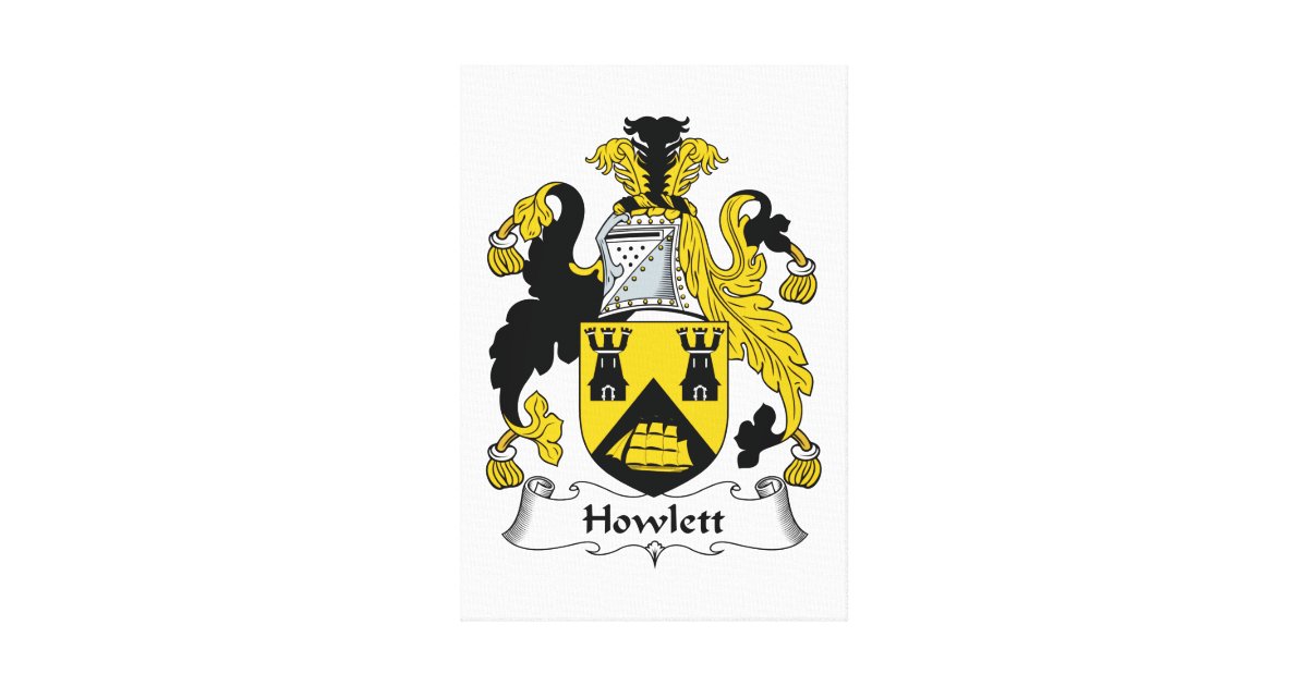 Howlett Family Crest Canvas Print | Zazzle