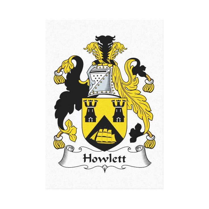Howlett Family Crest Canvas Print | Zazzle