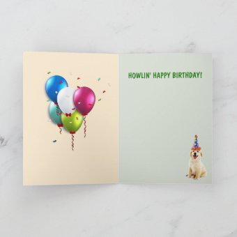 Howlin' Beagle Happy Birthday Card | Zazzle