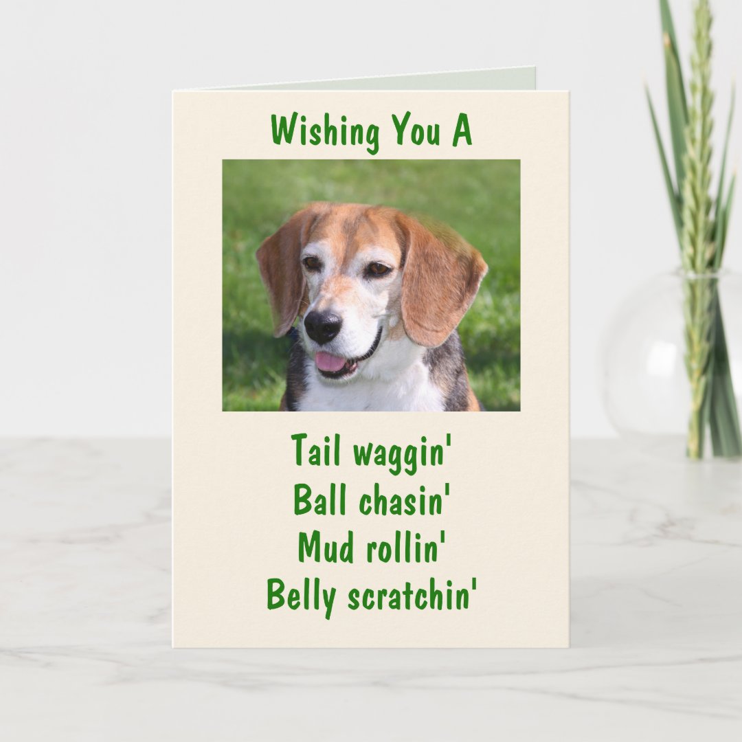 Howlin' Beagle Happy Birthday Card | Zazzle