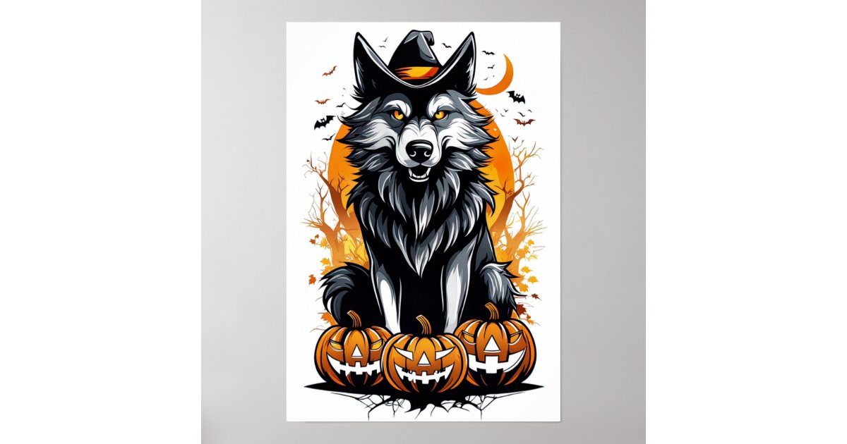 Howlin' Halloween Poster | Zazzle