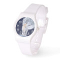 Howling Arctic Wolf & Moon Wildlife Design Watch | Zazzle