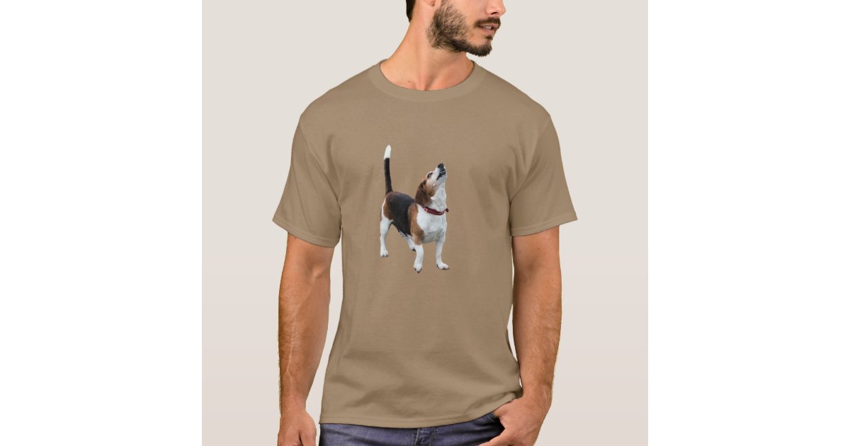 Howling Beagle Dog Funny T-Shirt | Zazzle