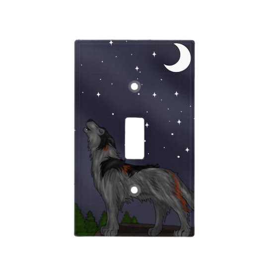 Howling Wolf (Gray) Light Switch Cover | Zazzle.com