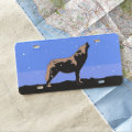 Howling Wolf in Winter - Original Wildlife Art License Plate | Zazzle