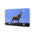 Howling Wolf in Winter - Original Wildlife Art License Plate | Zazzle