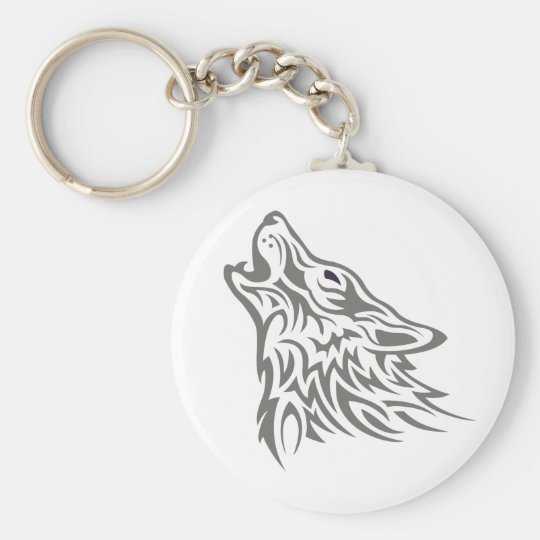 Howling Wolf Keychain | Zazzle.com