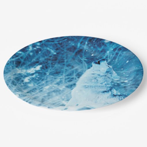 Howling Wolf Paper Plates | Zazzle