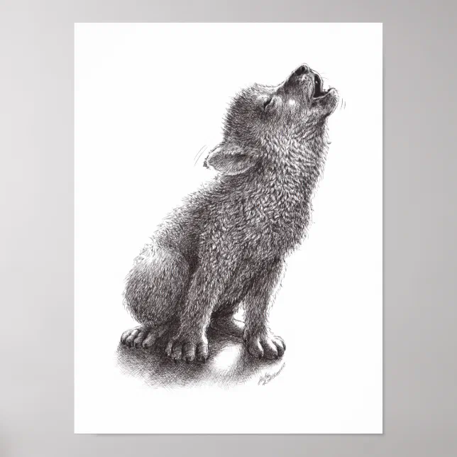 Howling Wolf Poster | Zazzle