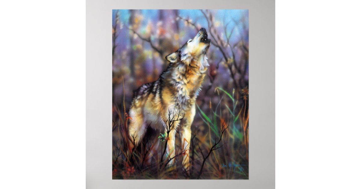 Howling Wolf Poster | Zazzle