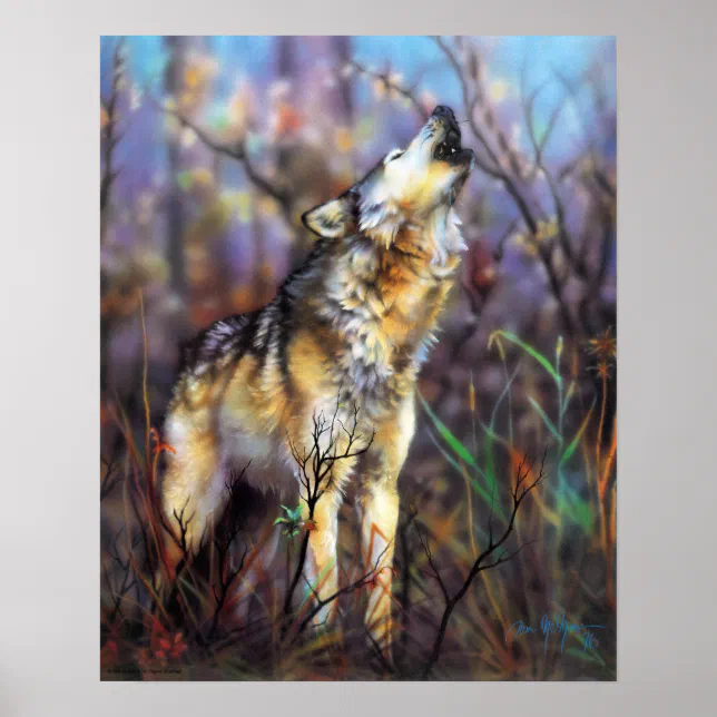 Howling Wolf Poster | Zazzle