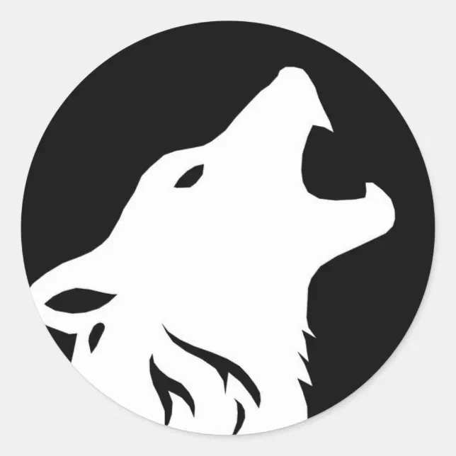 Howling Wolf Stickers | Zazzle