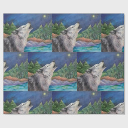 Howling Wolf wrapping paper | Zazzle