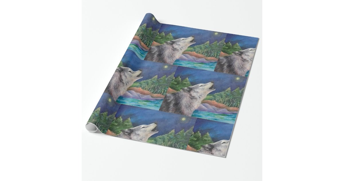 Howling Wolf wrapping paper | Zazzle