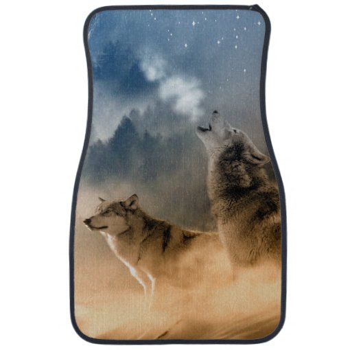 Howling Wolves Car Mat | Zazzle