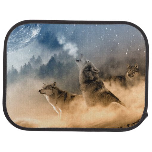 Howling Wolves Car Mat | Zazzle