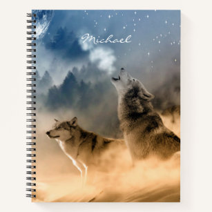 Calendars & Planners Notebook Wolf Large format Stationery Paper ...