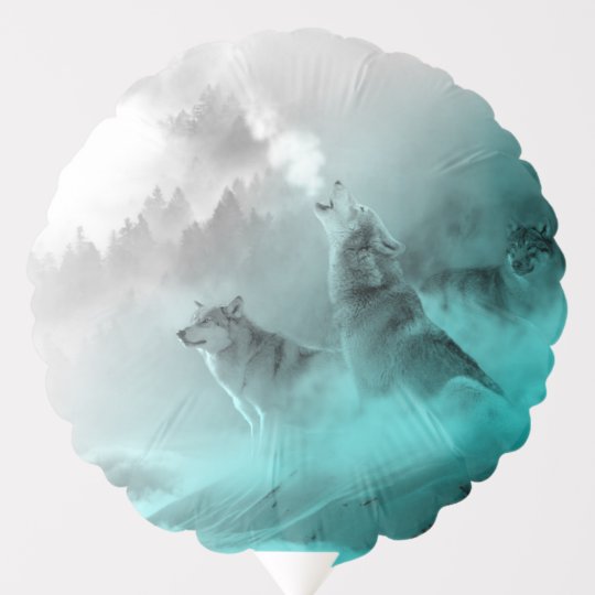 Howlling Wolves Balloon | Zazzle.com