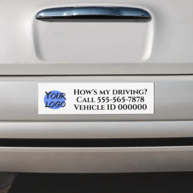 How's my Driving Company Logo Customize Car Magnet | Zazzle