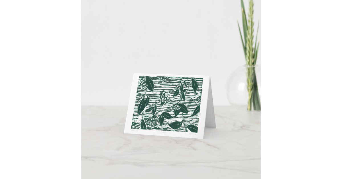 Hoya Woodblock Print Blank Card | Zazzle