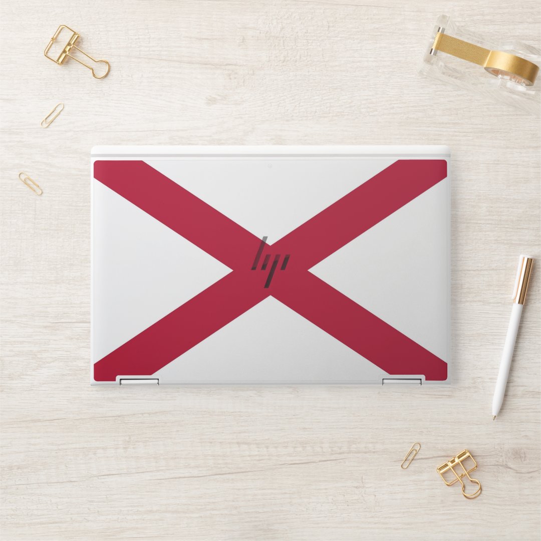 HP laptop skin with flag of Alabama, USA | Zazzle